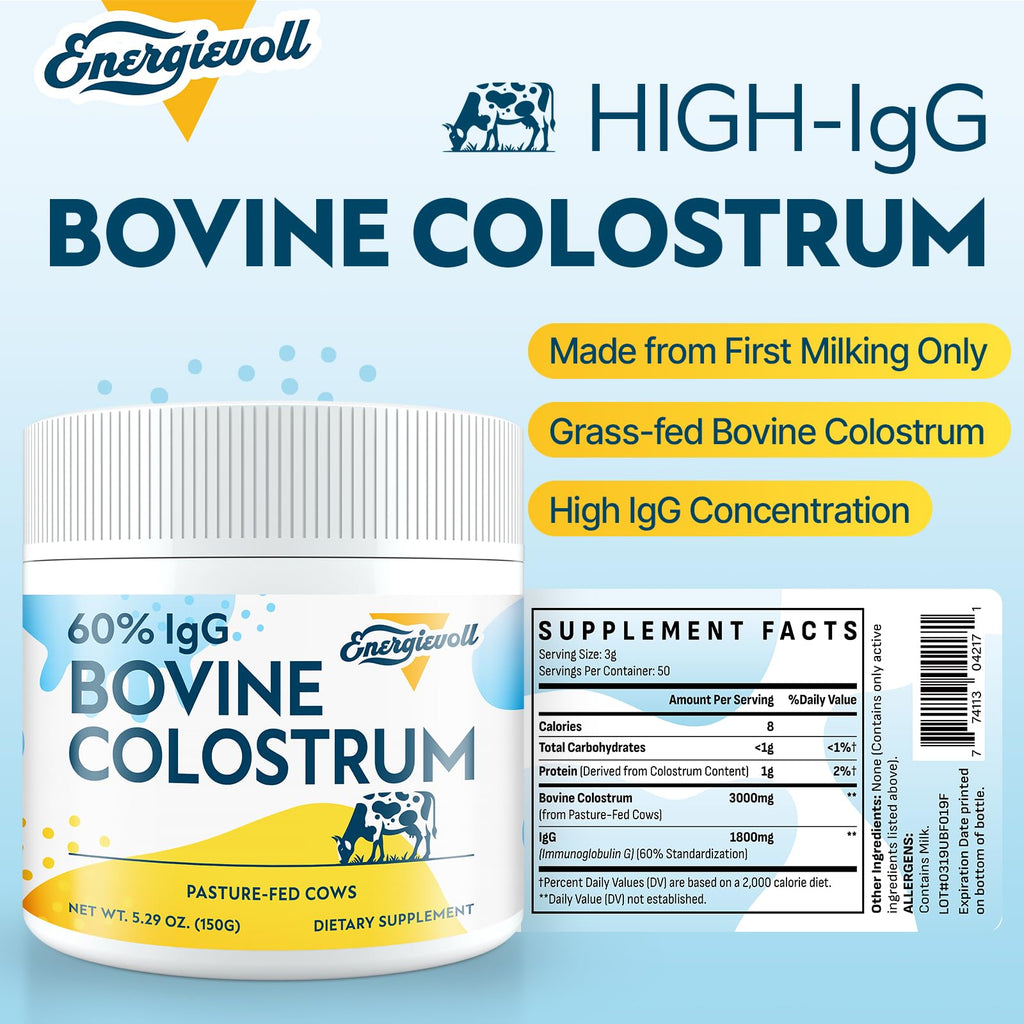 3000 mg IgG colostrum for immunity support