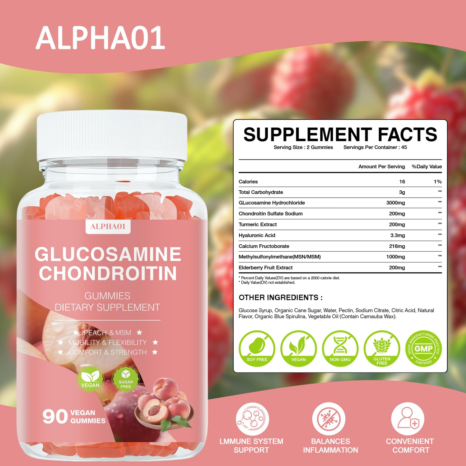 3000 mg joint support gummies by ALPHA01