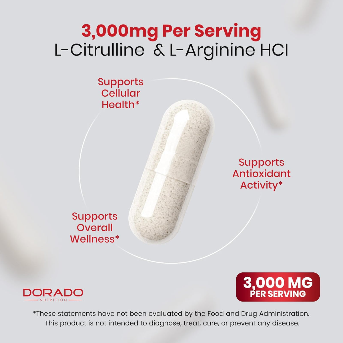 3000 mg L Arginine dosage