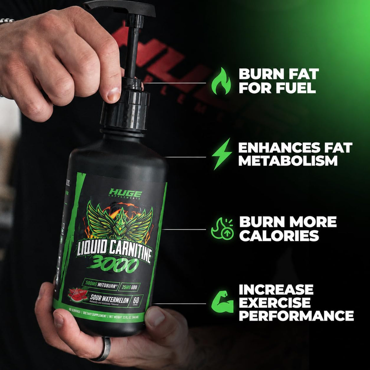 3000 mg L-Carnitine for energy