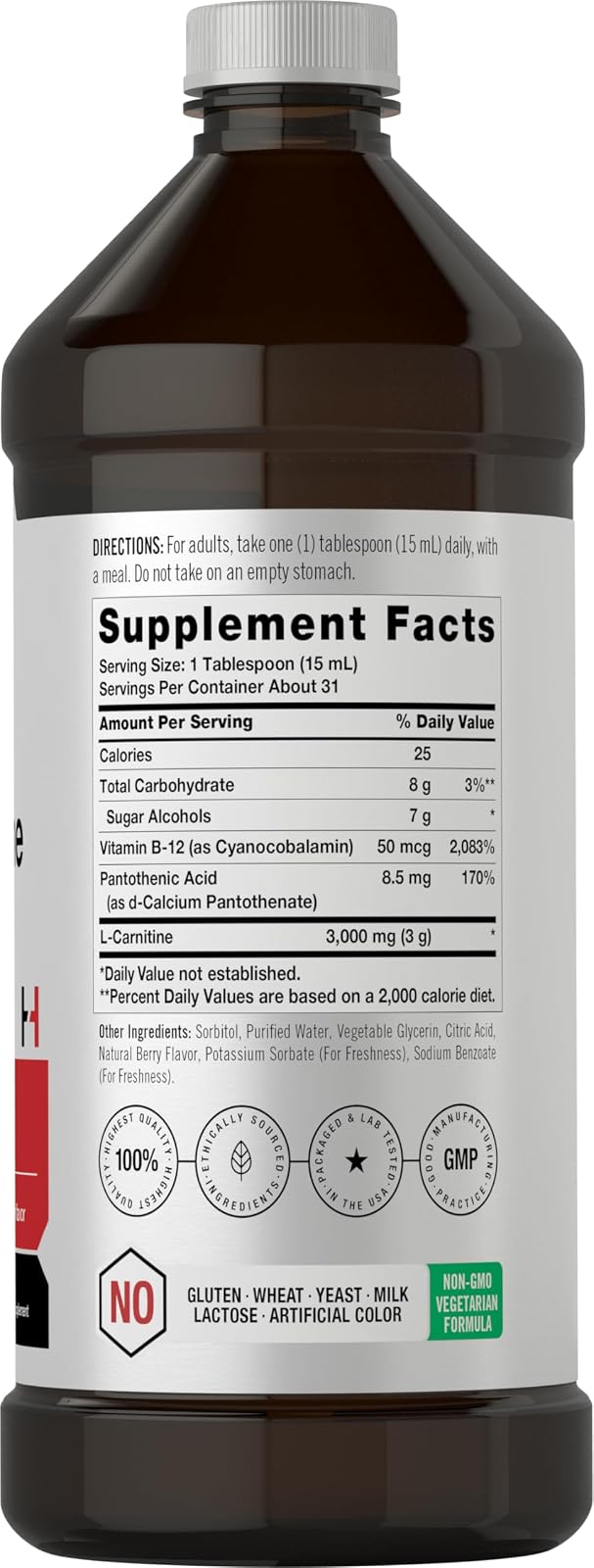 3000 mg L-Carnitine for energy