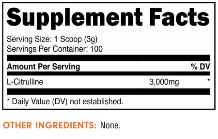 3000 mg L-Citrulline for workouts