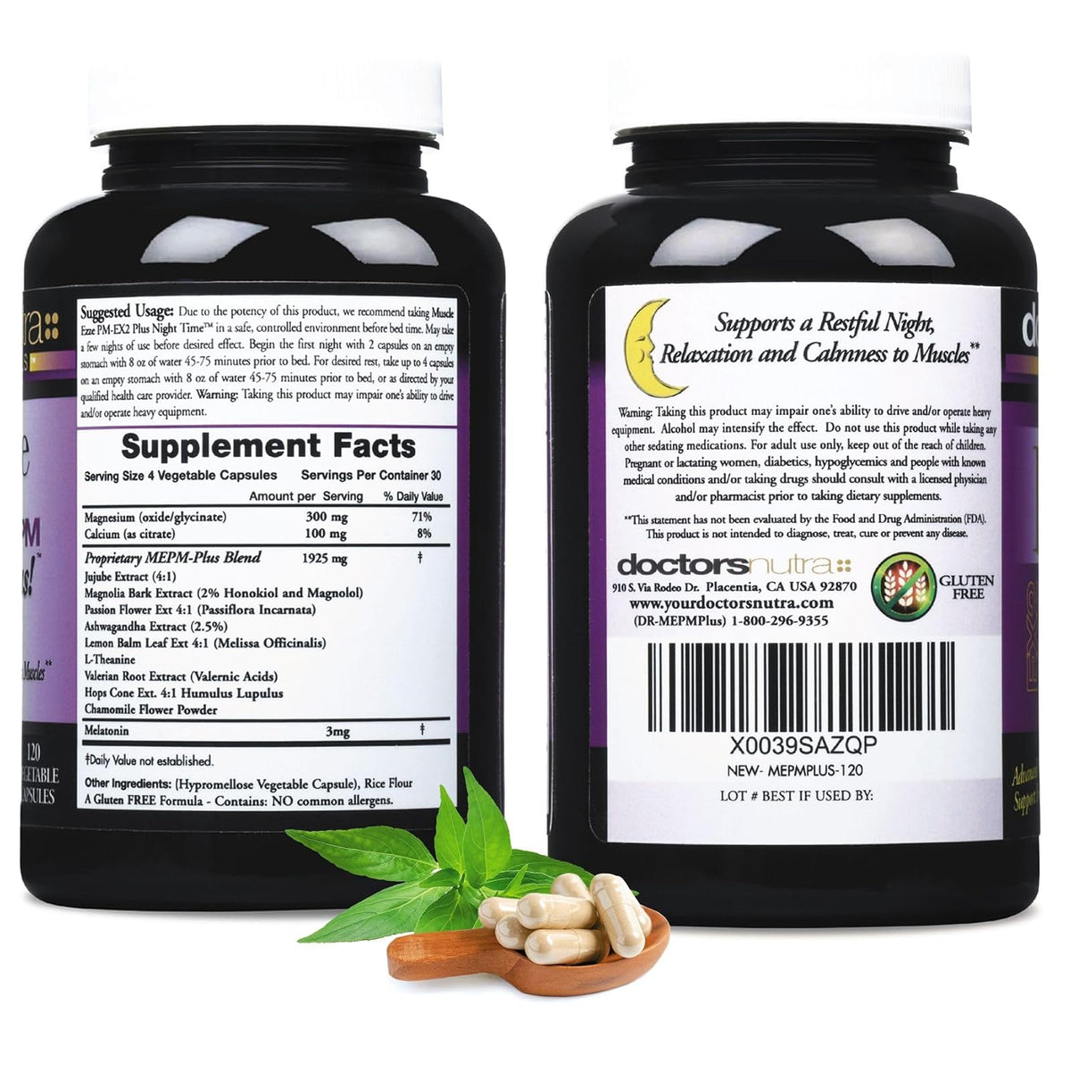 3000 mg magnesium glycinate capsules for relaxation