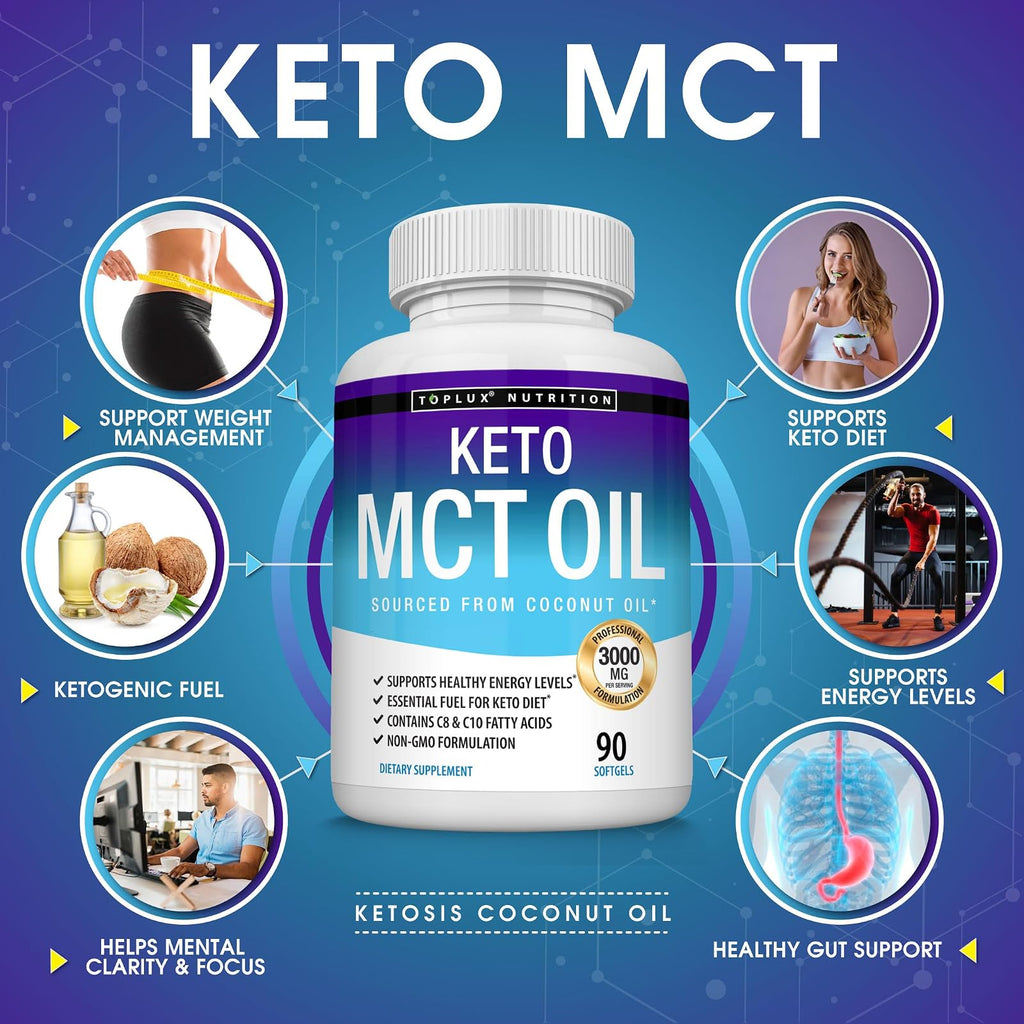 3000 mg MCT oil softgels for weight loss