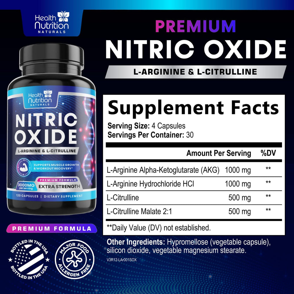 3000 mg Nitric Oxide capsules