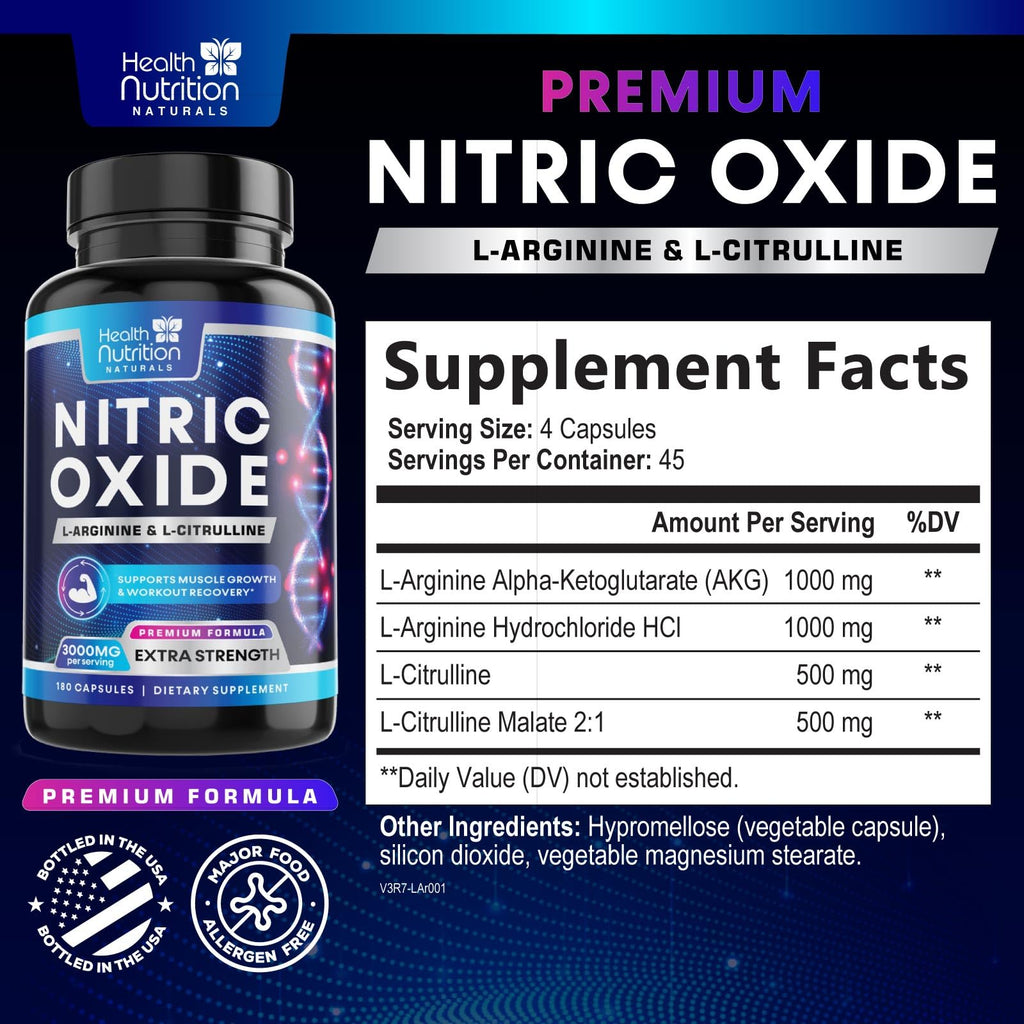 3000 mg nitric oxide supplement