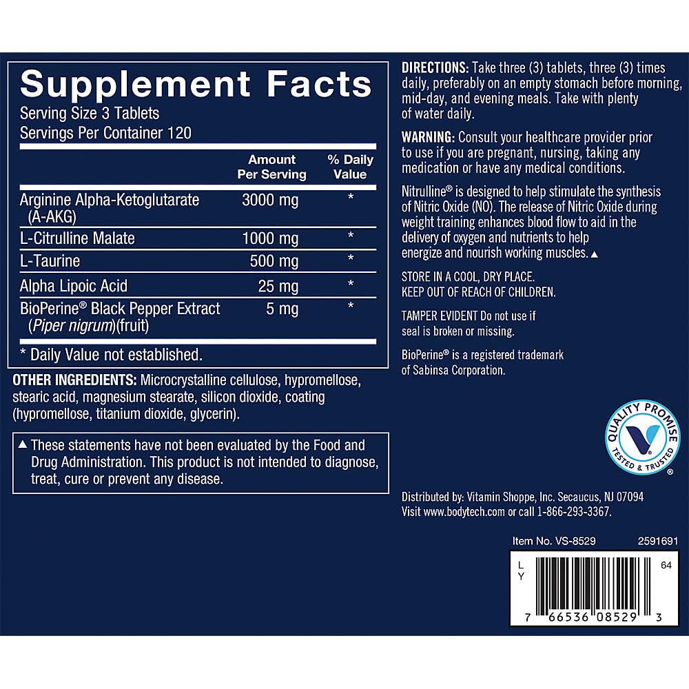3000 mg Nitrulline for energy boost