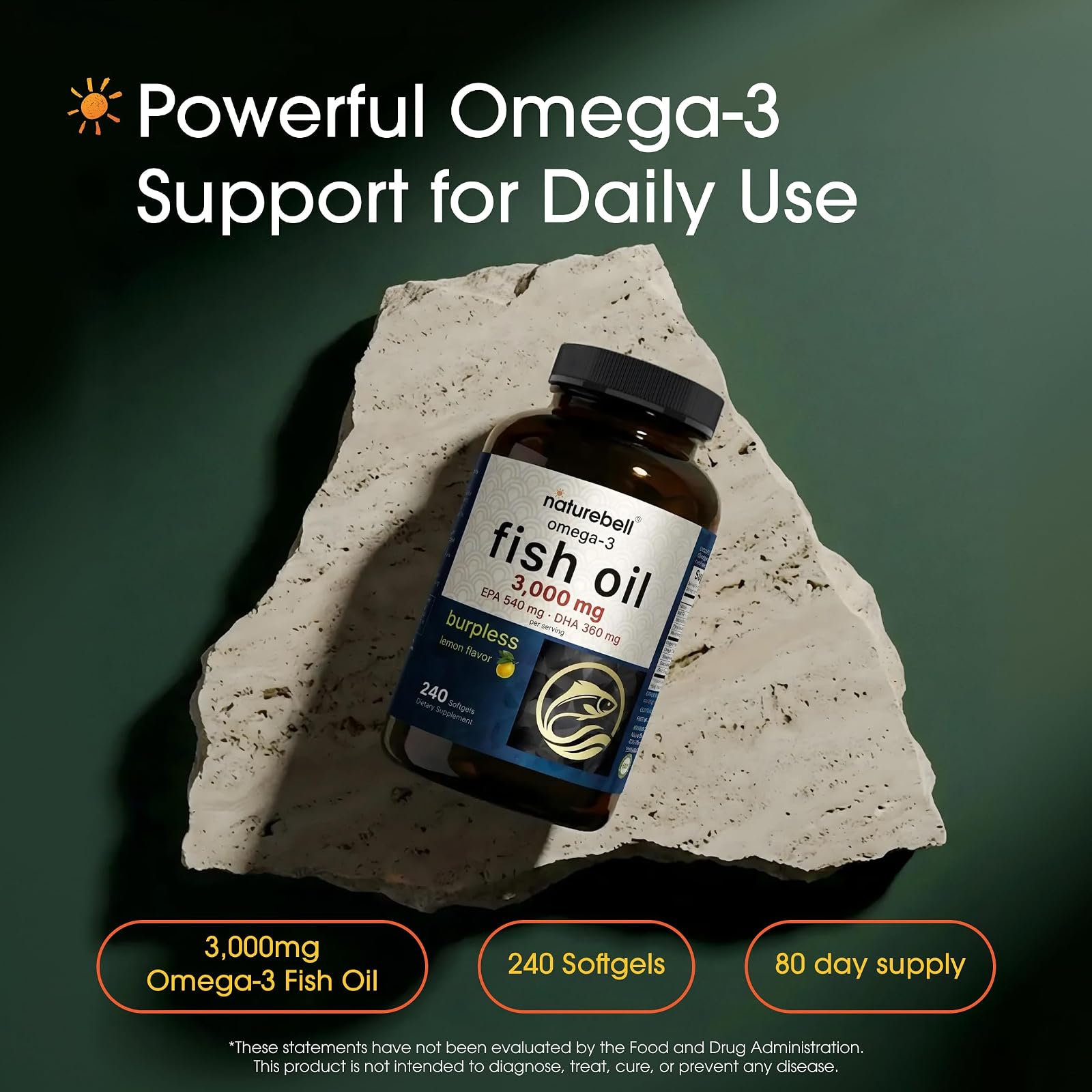 3000 mg Omega-3 for heart health