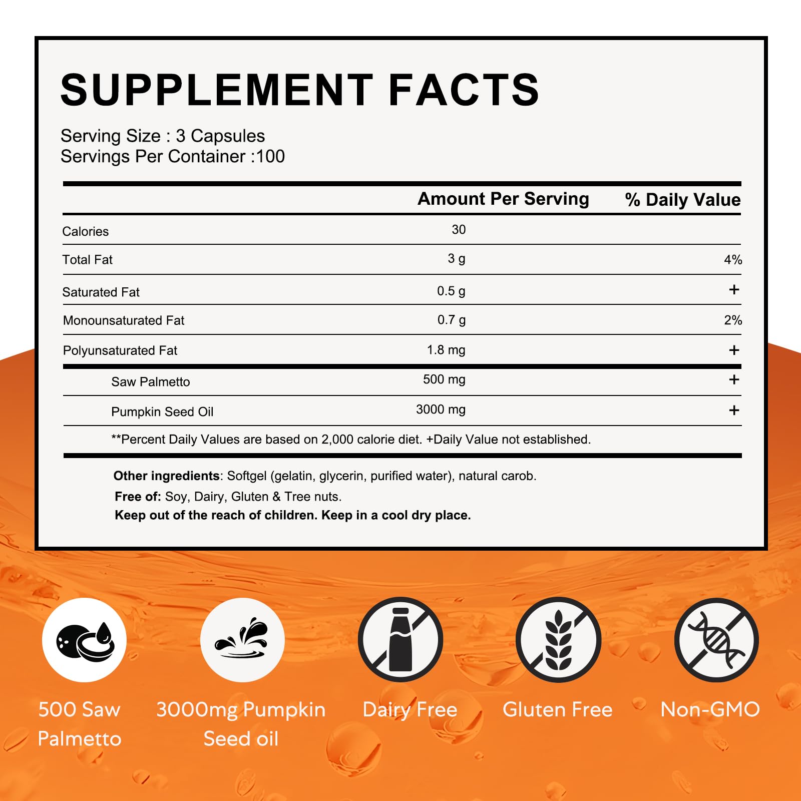 3000 mg pumpkin seed oil dosage