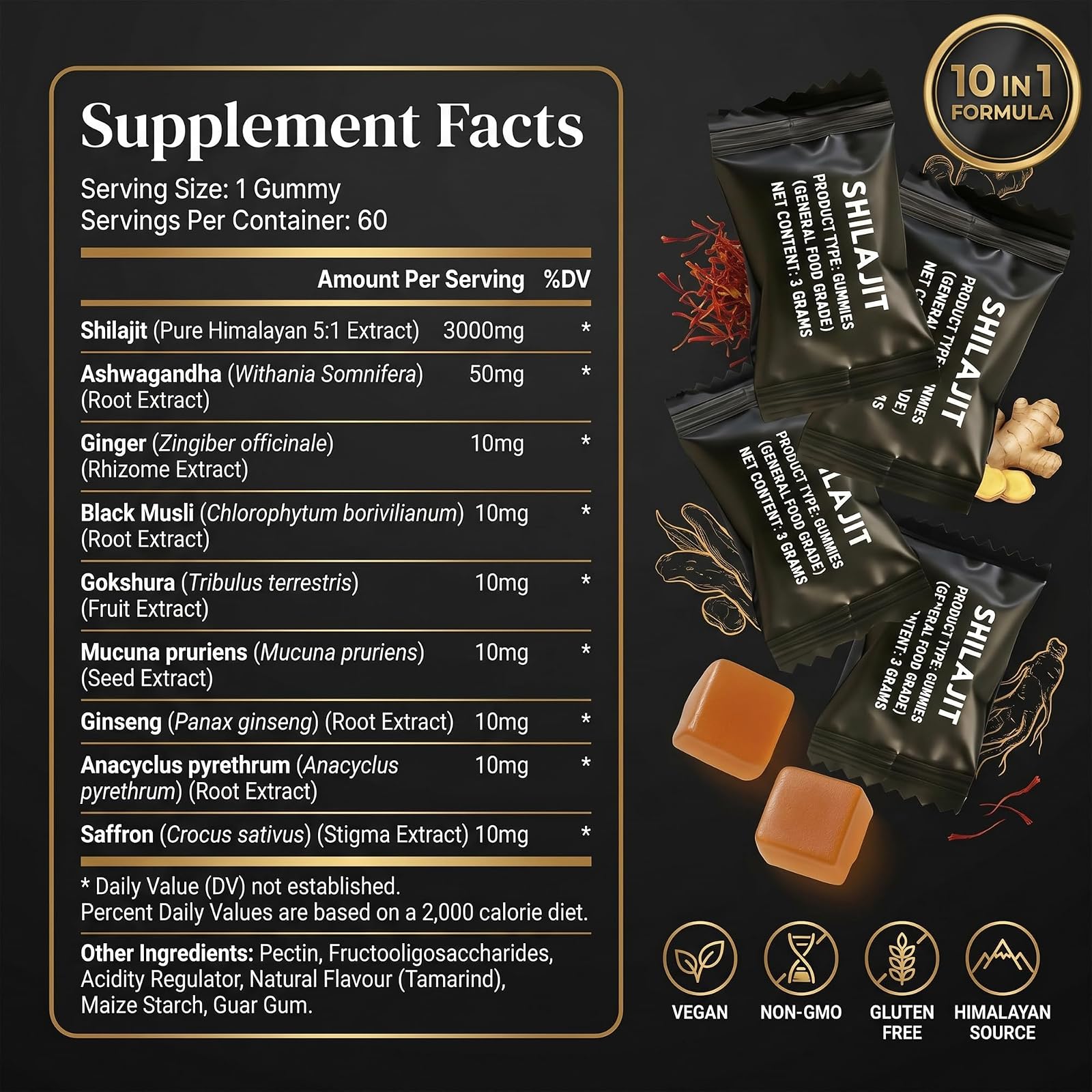 3000 mg Shilajit for vitality