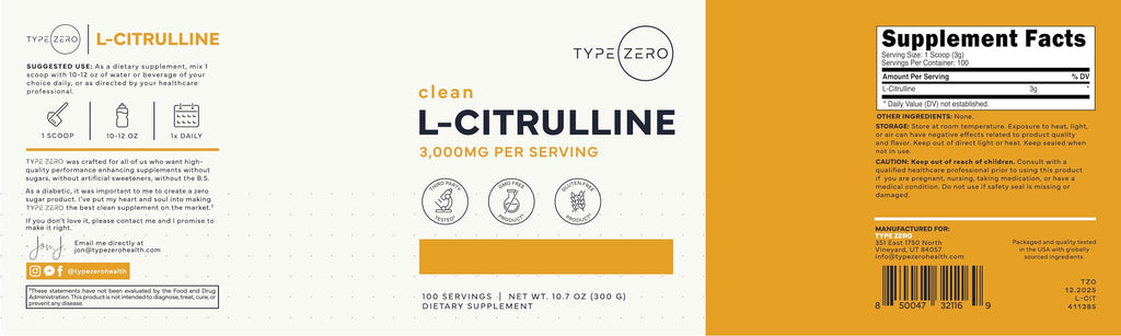 3000mg L-Citrulline for better circulation
