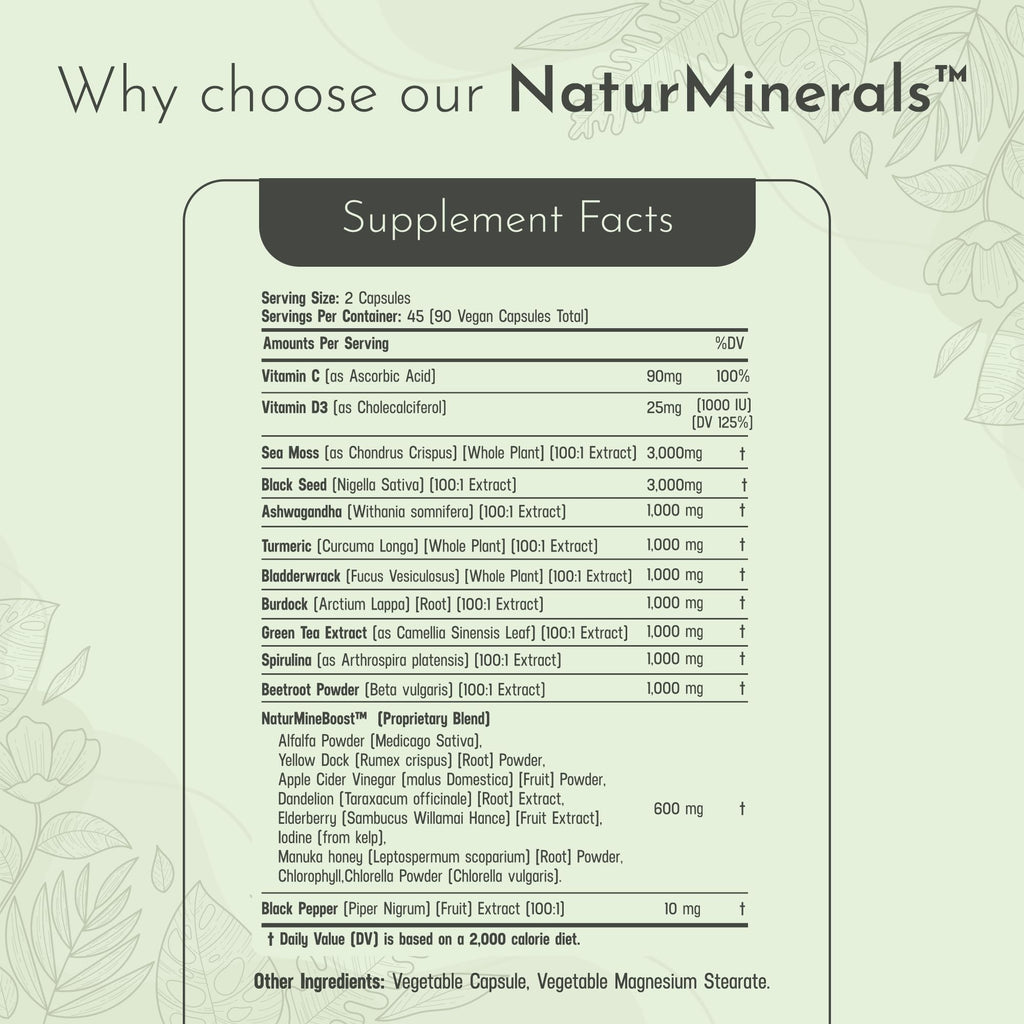 3000mg vitamin and mineral capsules