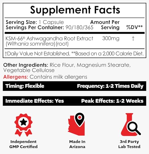 300mg Ashwagandha capsules for calmness