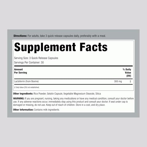 300mg lactoferrin per capsule