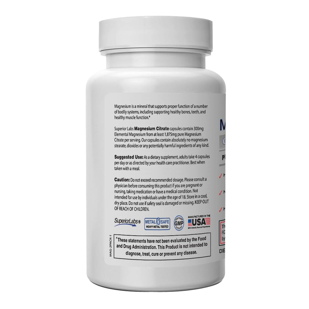 300mg magnesium citrate for total relief
