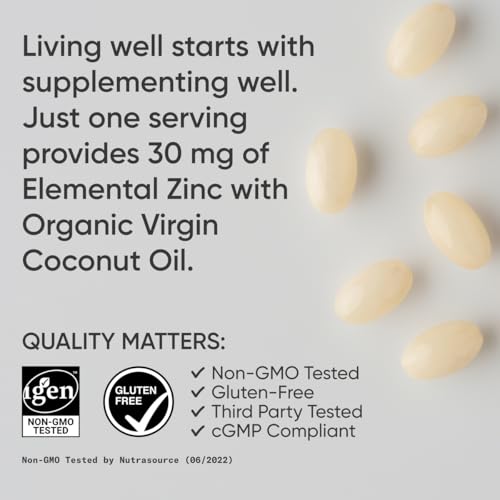 30mg zinc dosage per softgel