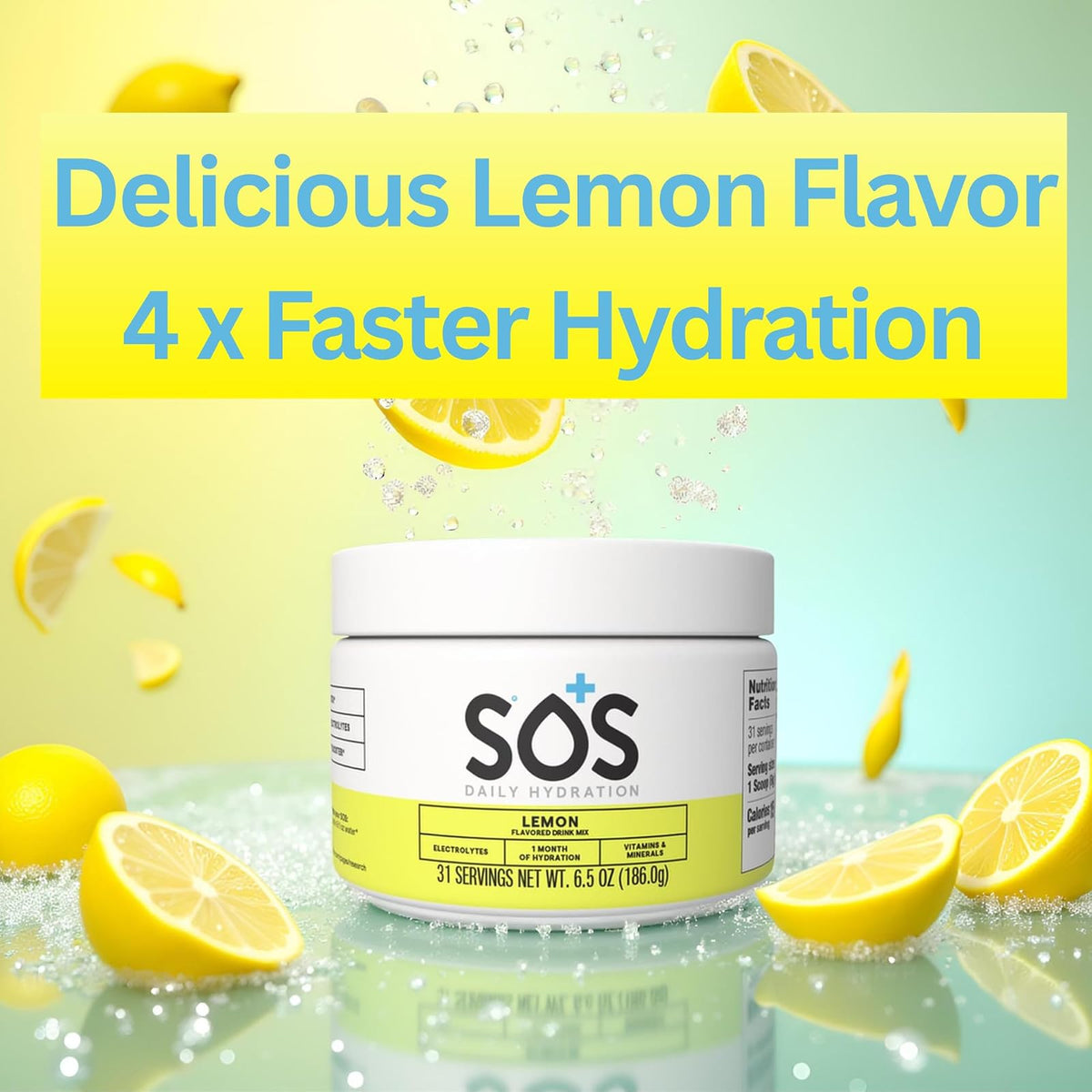 31 servings of lemon electrolyte boost