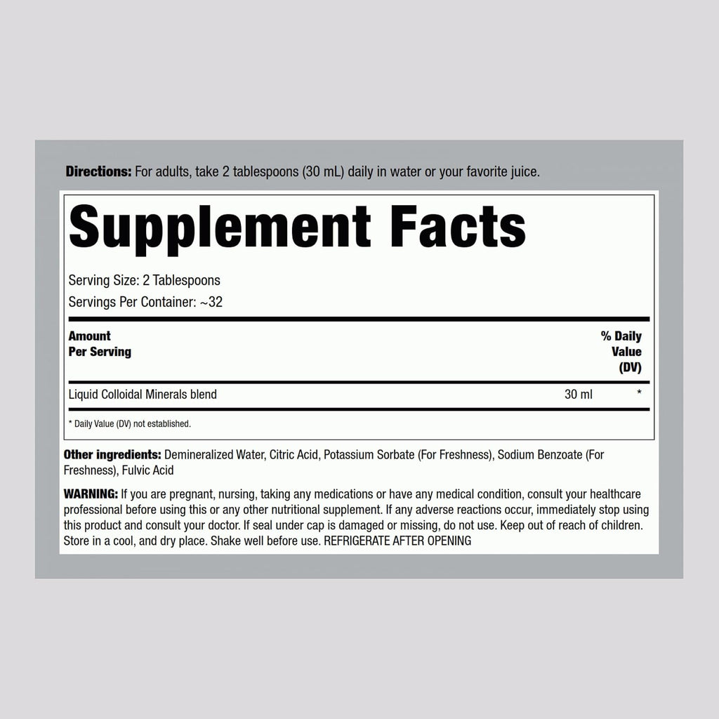 32 fl oz colloidal minerals bottle