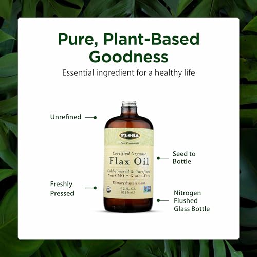 32 fl oz flax seed oil bottle
