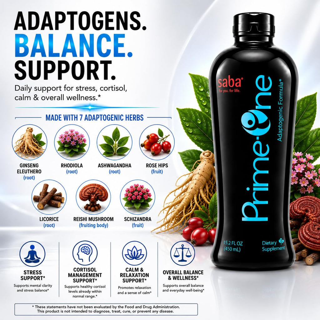 32 Fl Oz Saba adaptogen bottle