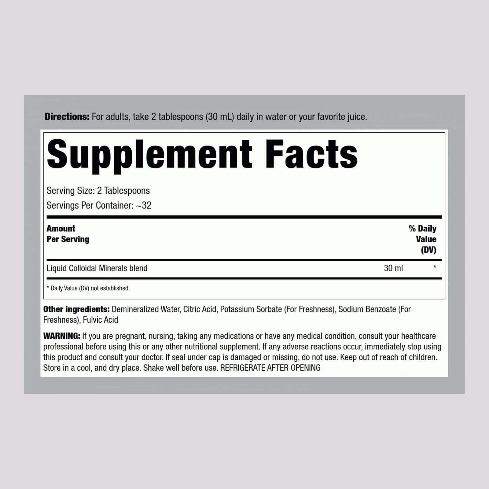 32 fl oz trace minerals supplement
