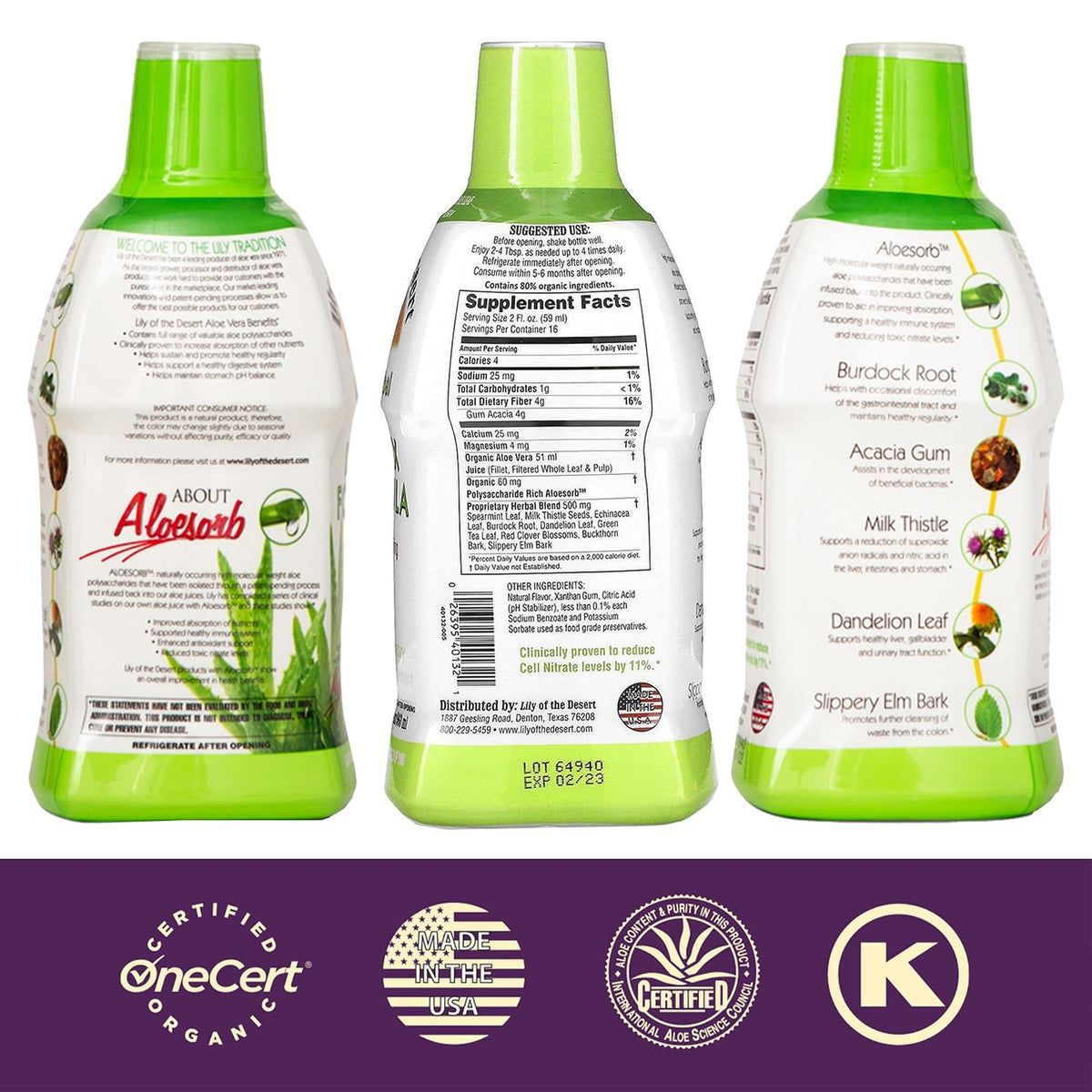 32 oz aloe vera detox drink