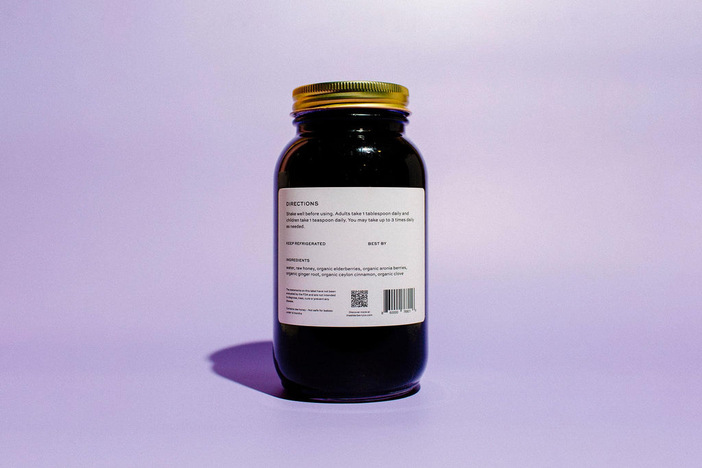 32 oz elderberry syrup bottle