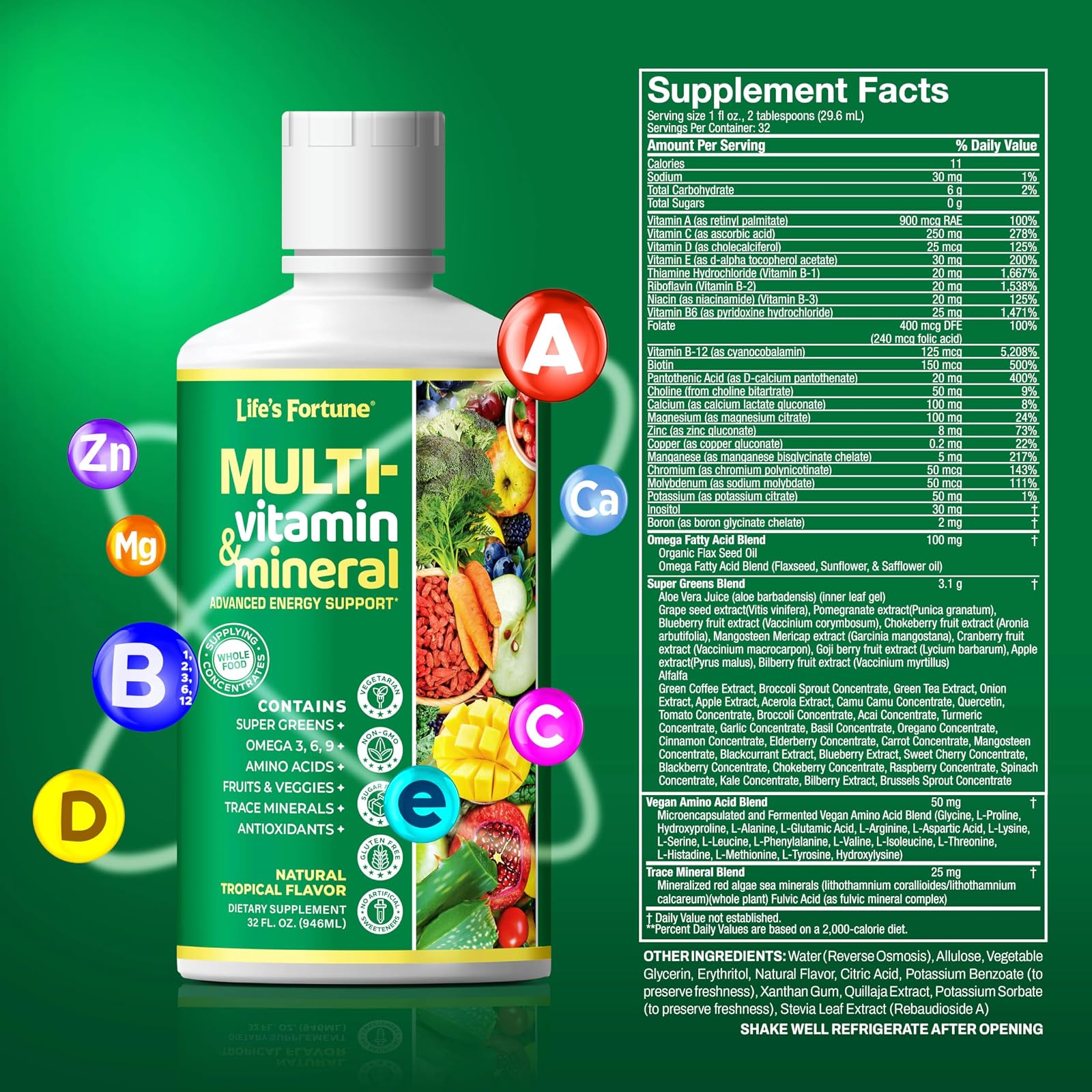 32 oz liquid multivitamin for family health