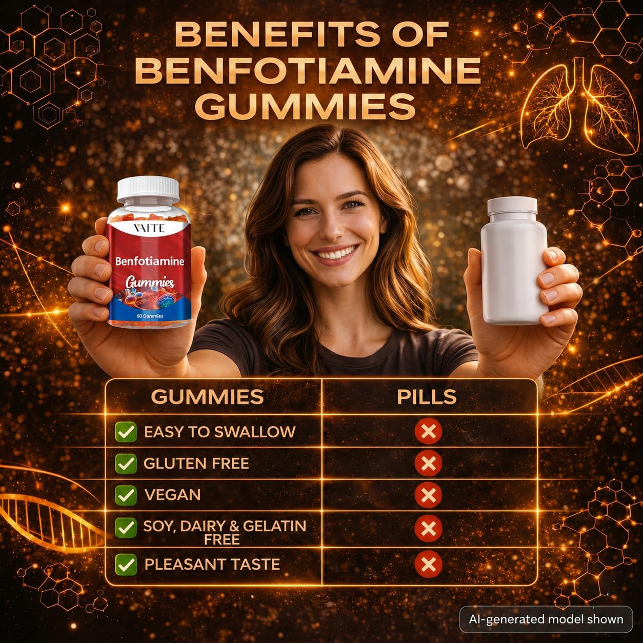 320 mg Benfotiamine for optimal absorption