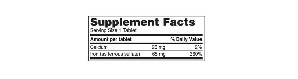 325mg iron tablets for health