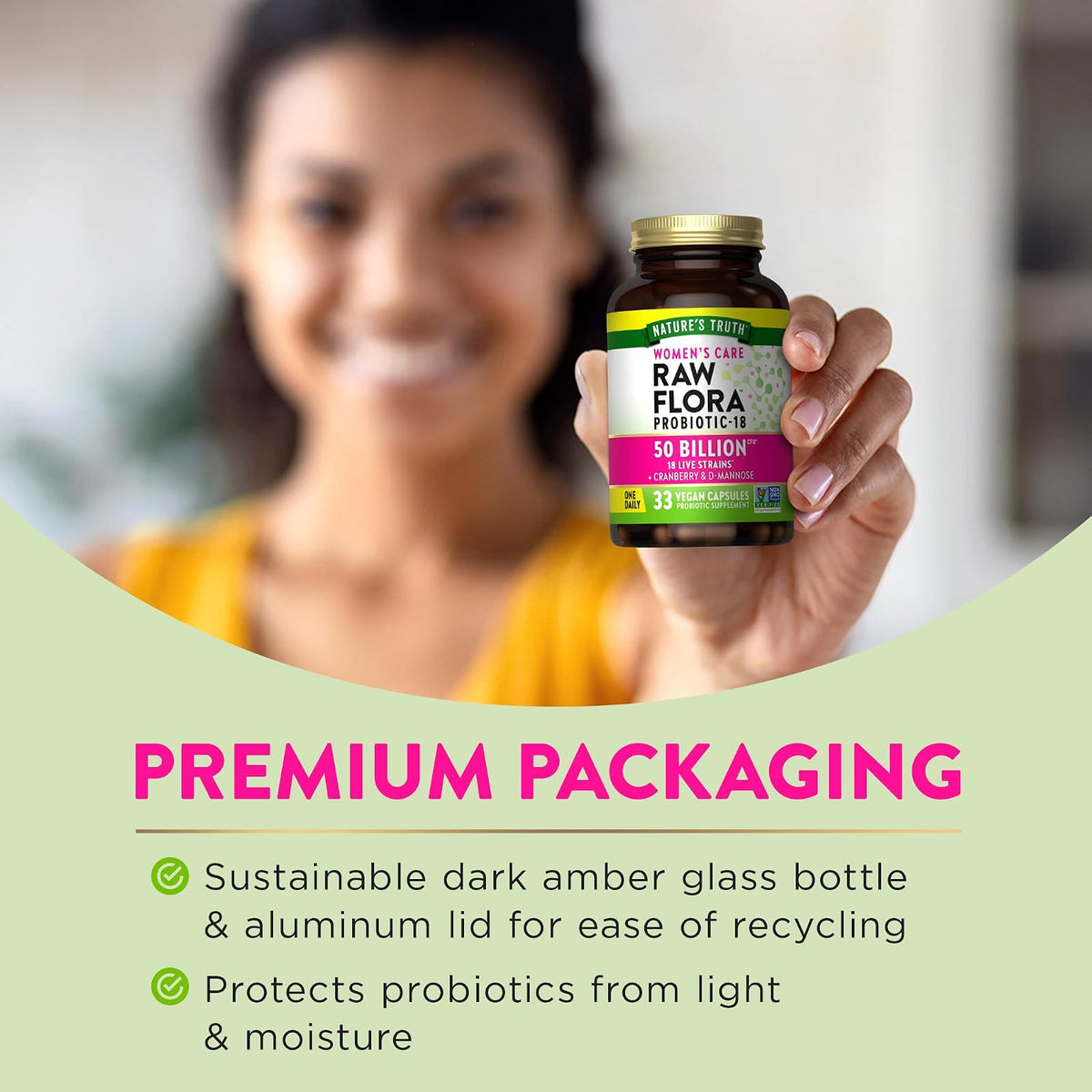 33 capsules of women's probiotics