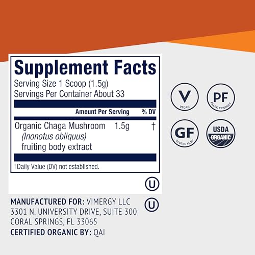 33 servings of organic chaga