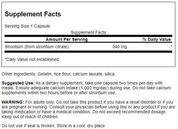 340 mg Strontium Citrate for strong bones