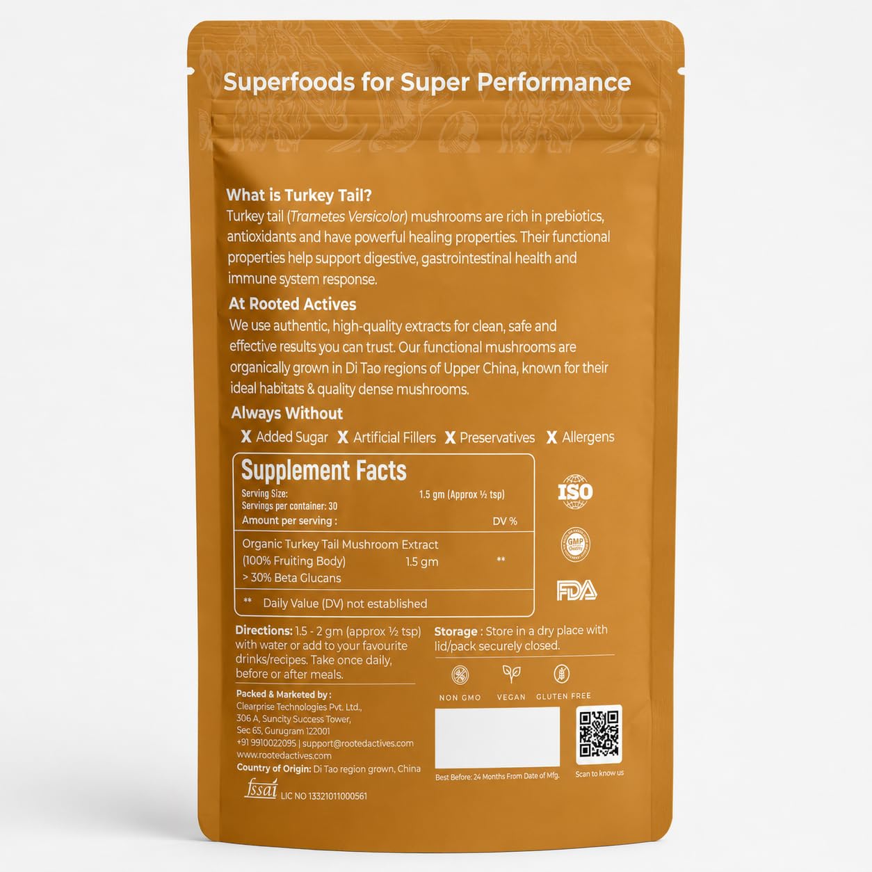 35% beta glucans supplement