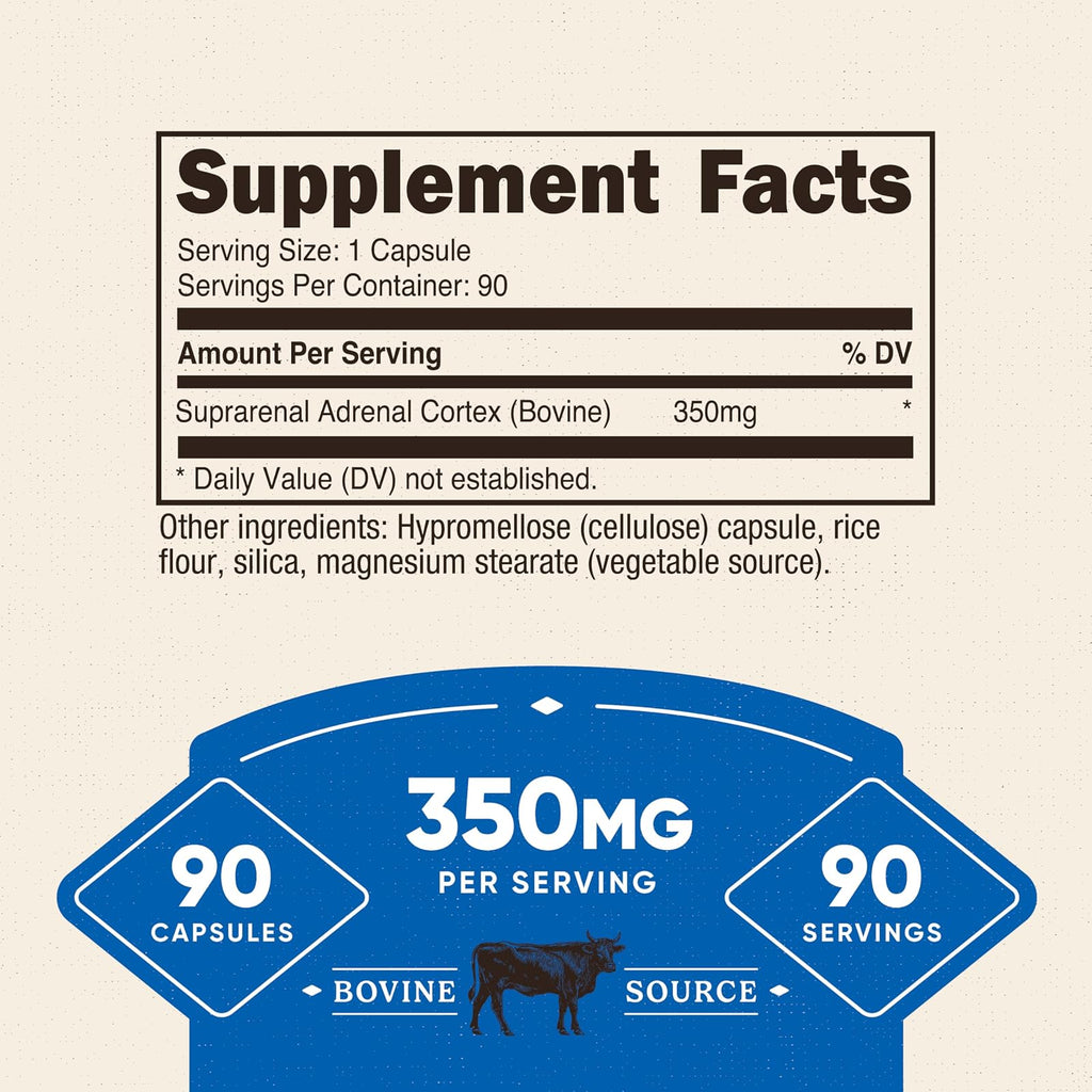 350 mg adrenal extract supplement