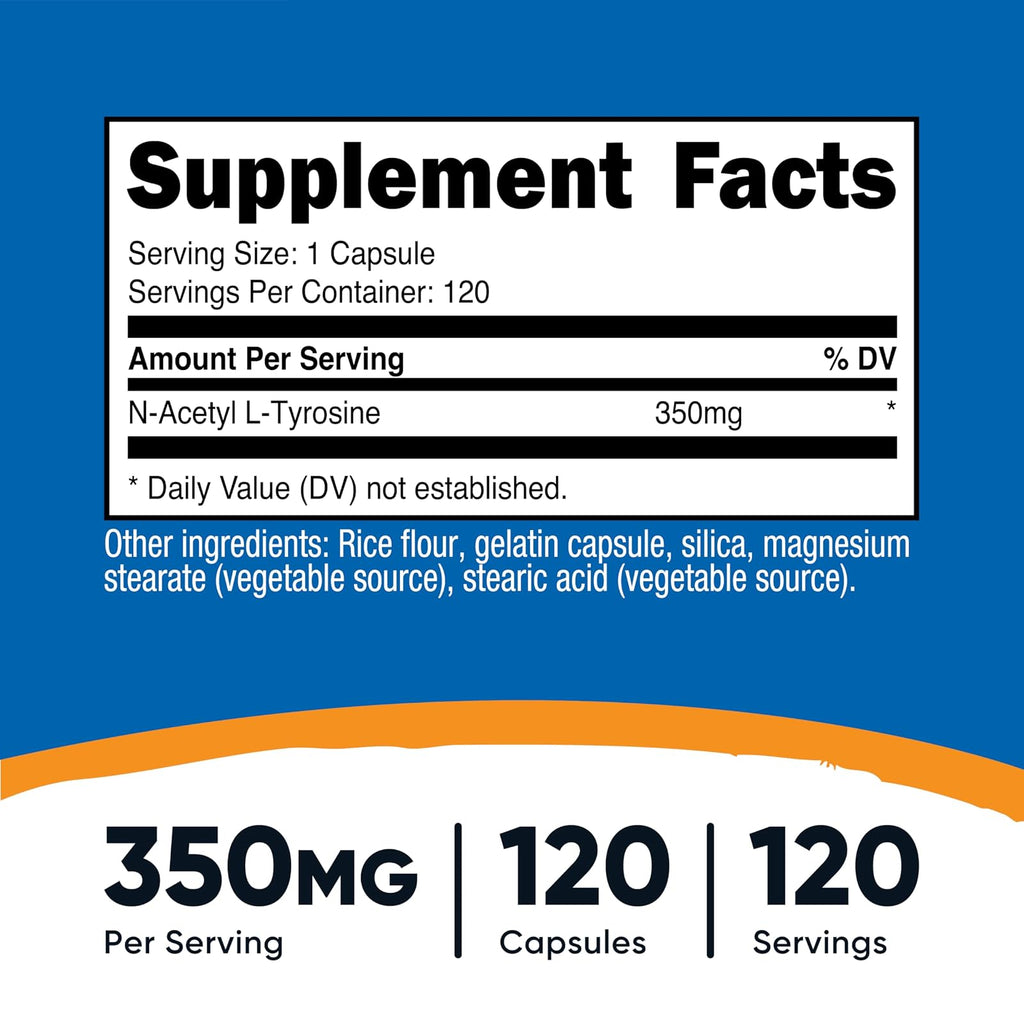 350 mg L-Tyrosine supplement benefits