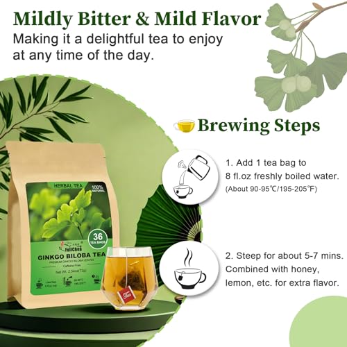 36 count ginkgo biloba tea bags