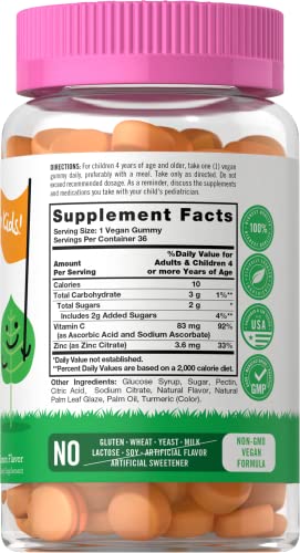 36 count zinc gummies for kids