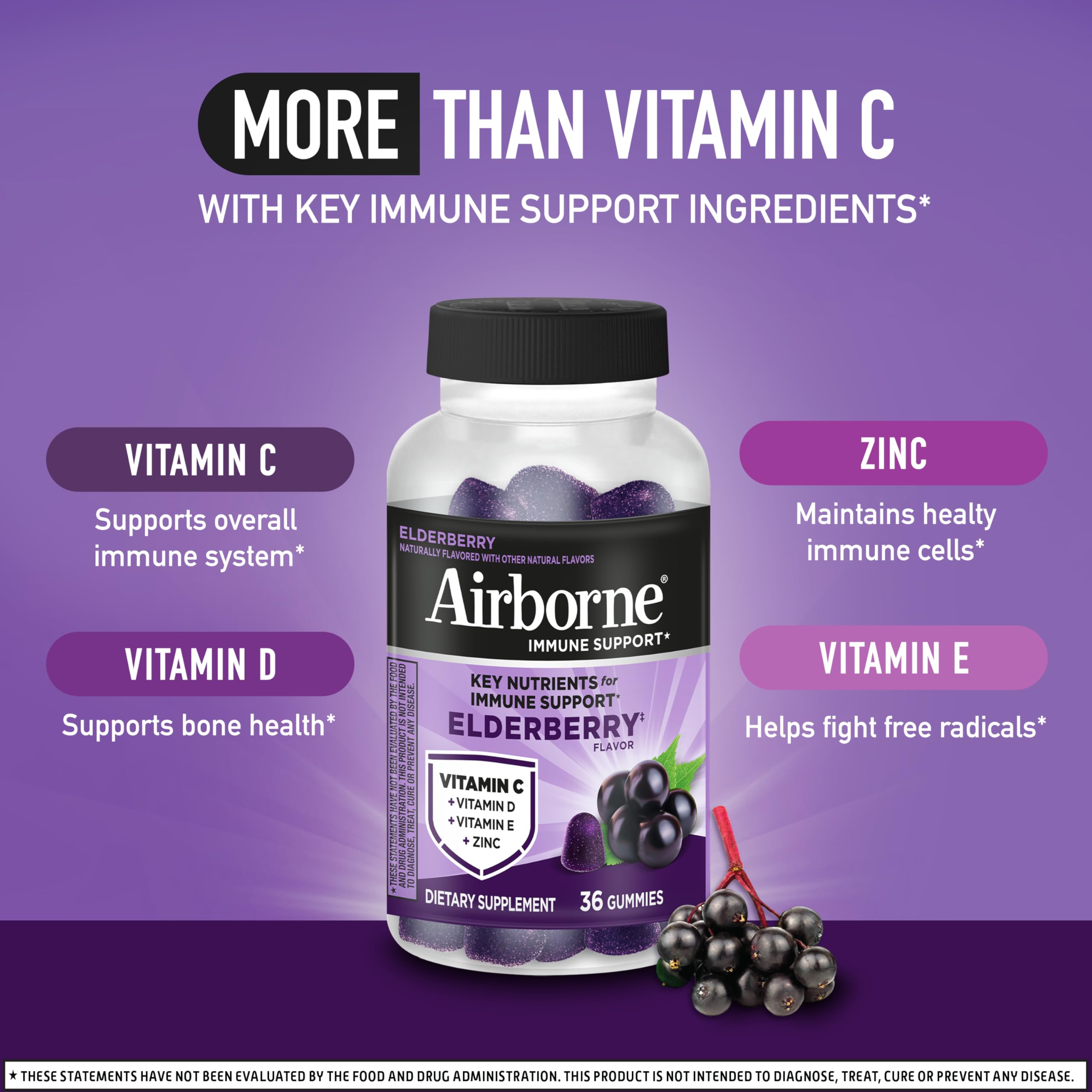 36 elderberry gummies for daily health