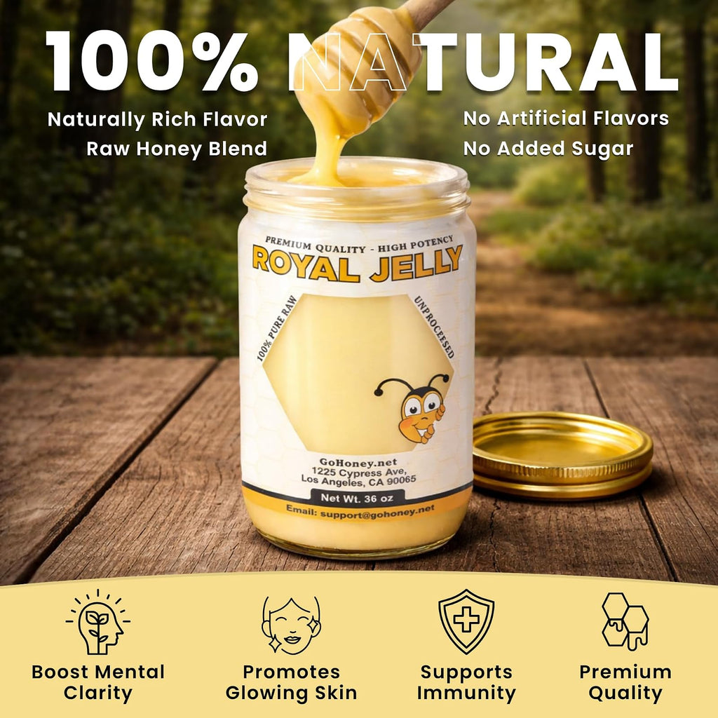 36 oz glass jar royal jelly