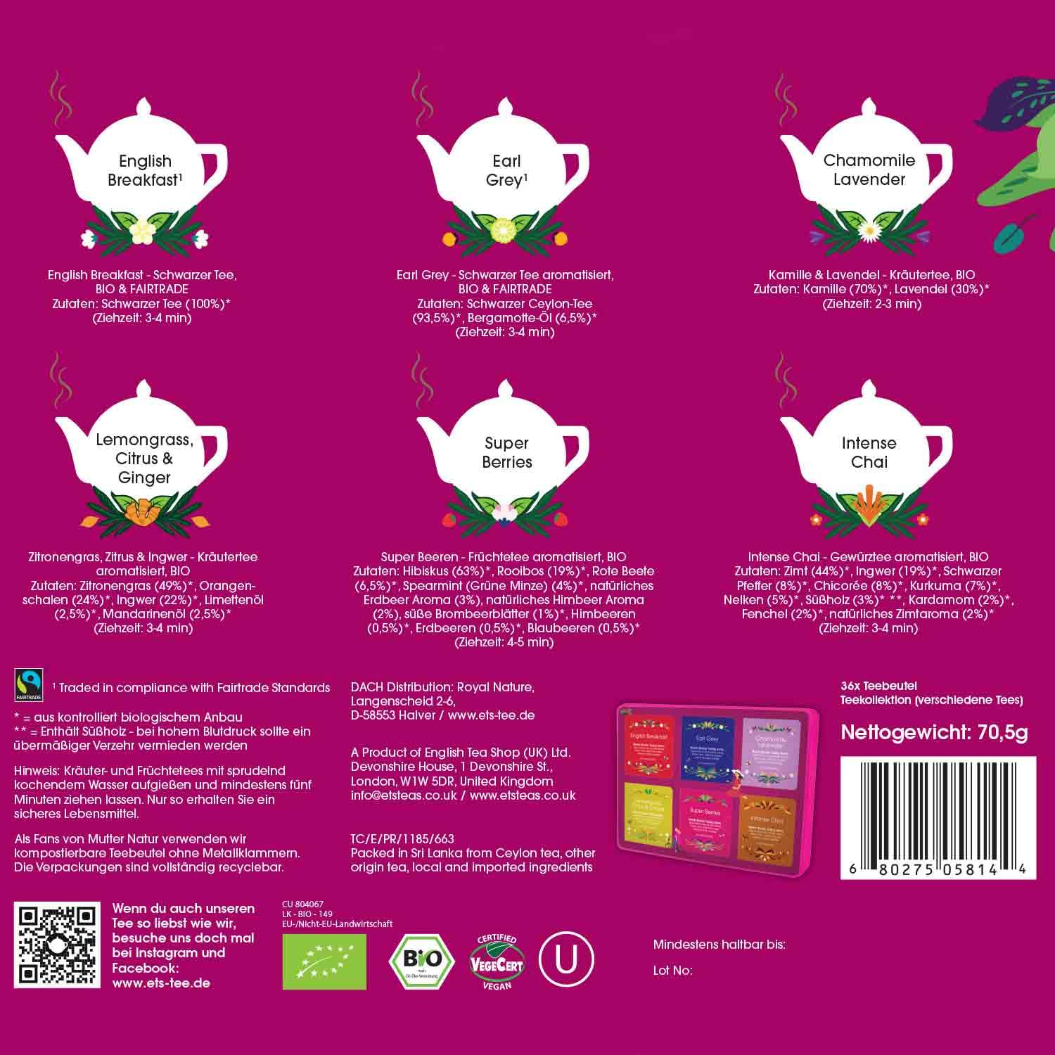 36 sachets of herbal goodness