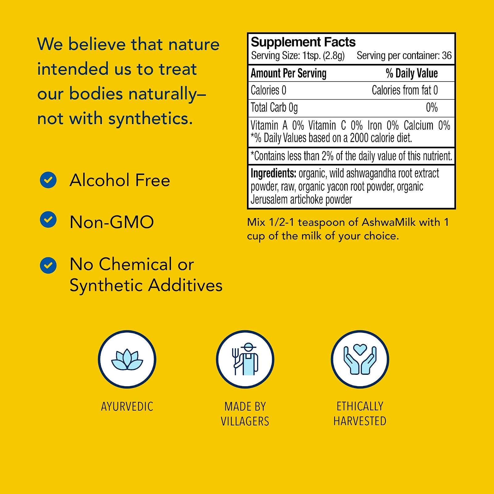 36 servings AshwaMilk supplement