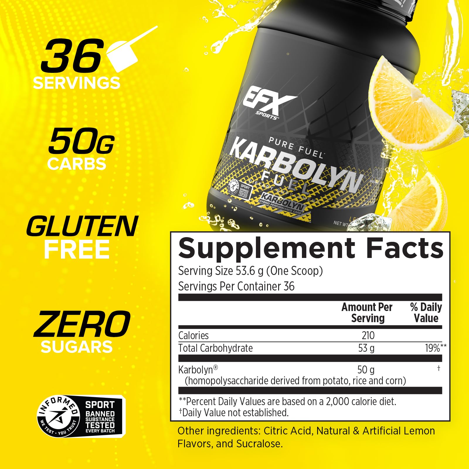 36 servings of EFX Sports Karbolyn