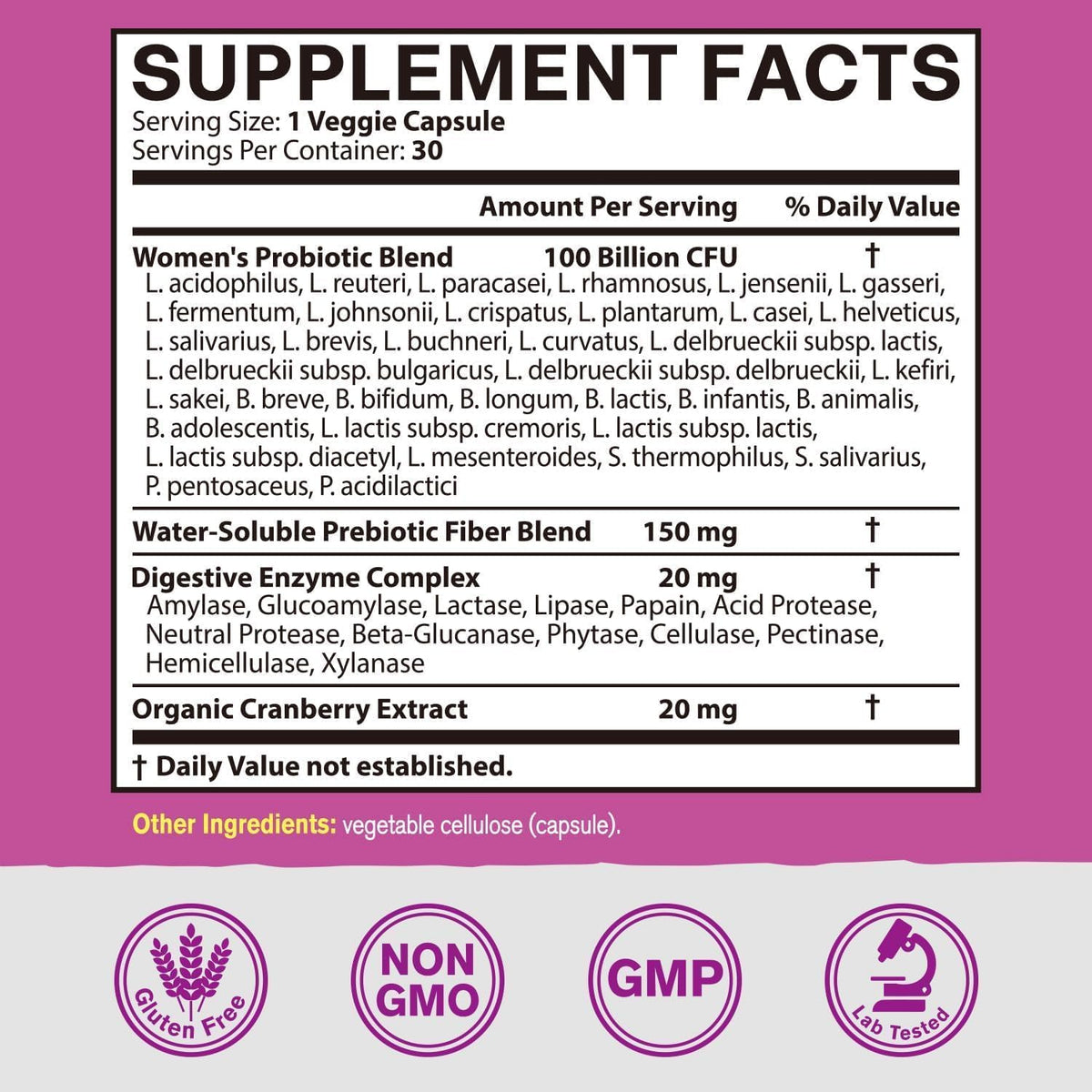 36 strains of women's probiotics