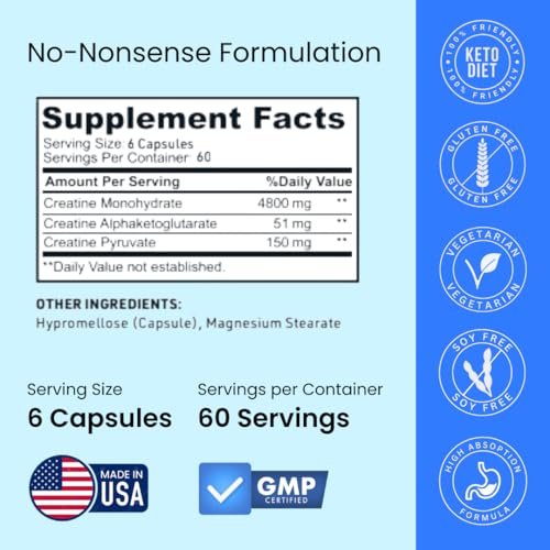 360 capsules of creatine monohydrate