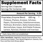360 capsules of digestive enzyme support