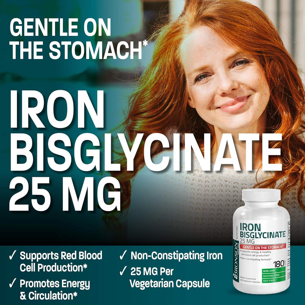 360 capsules of iron bisglycinate