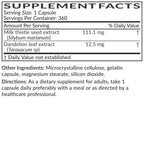 360 capsules of milk thistle goodness