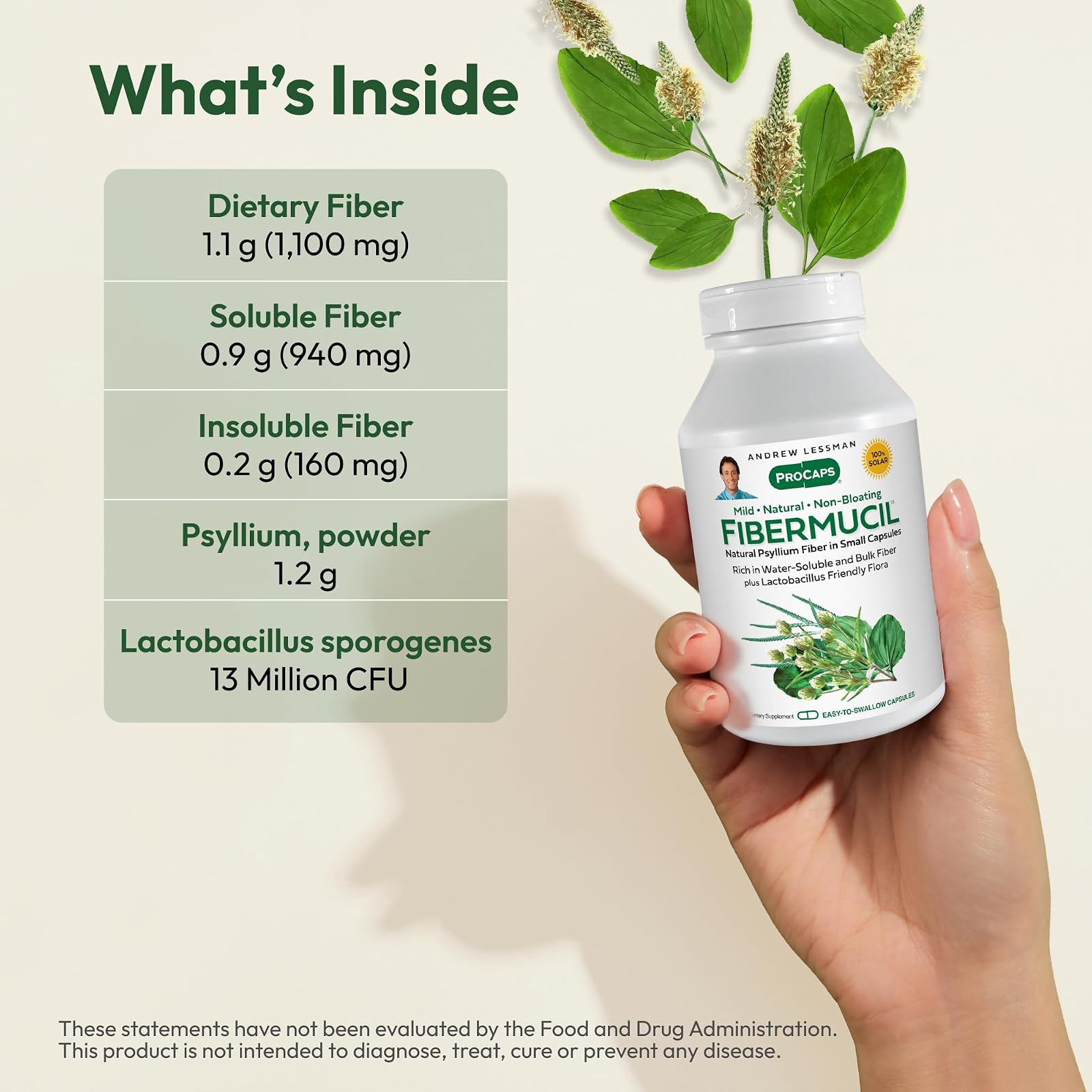 360 capsules of psyllium husk fiber