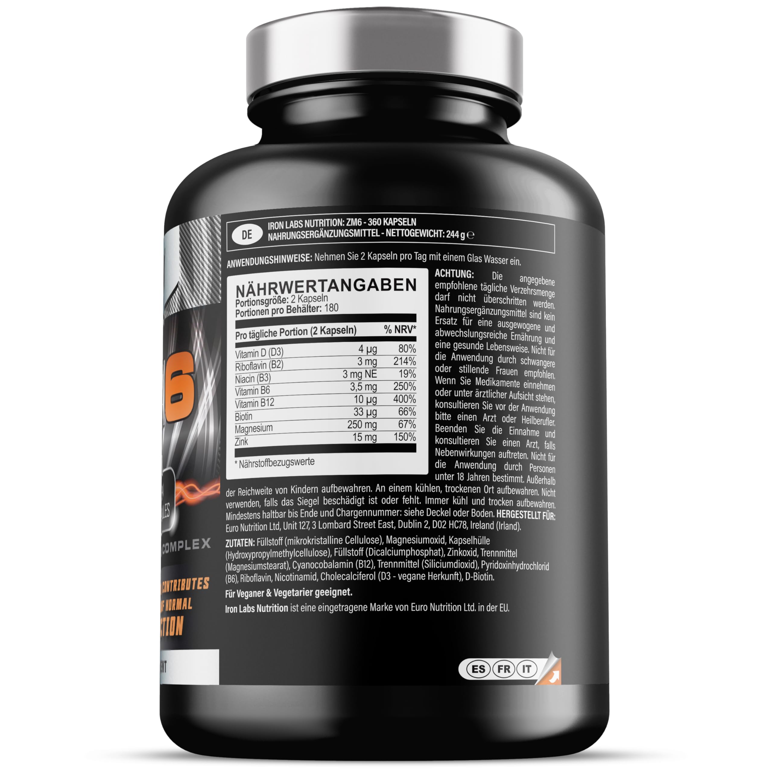 360 capsules of zinc for daily use